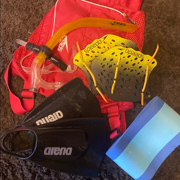 Speedo | Swim | Speedo And Arena Swim Gear Set With 1115 Fins Paddles ...
